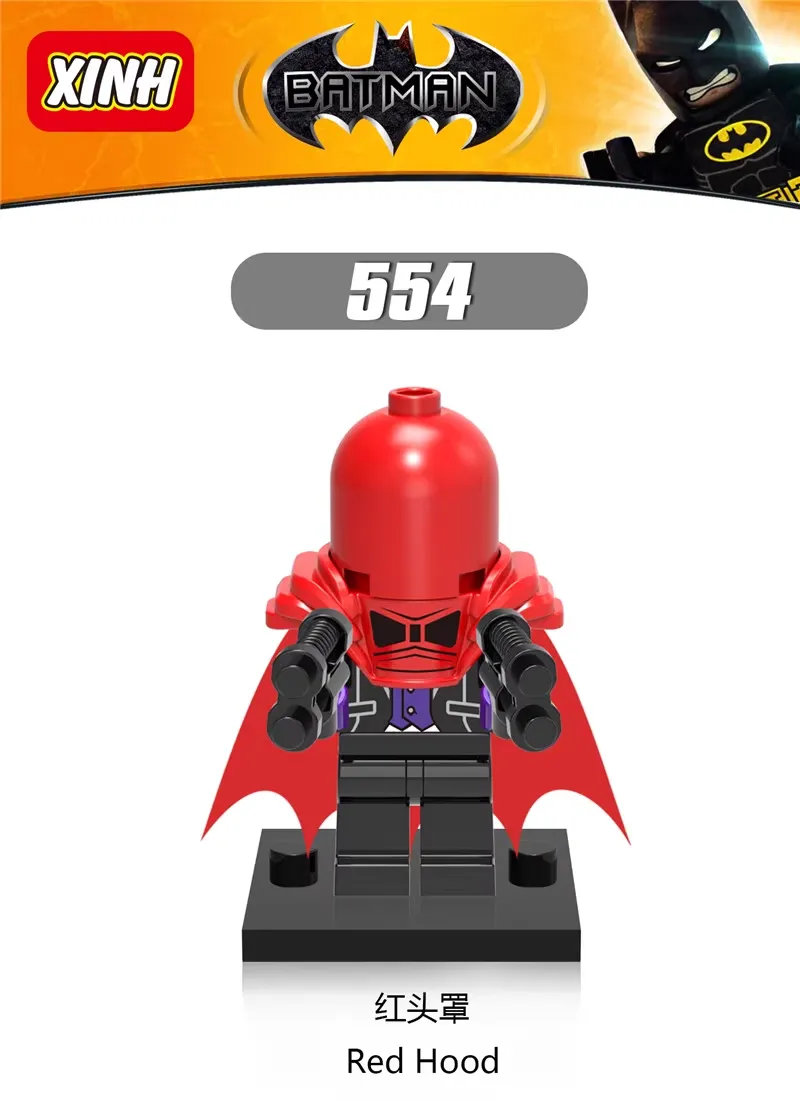 Red Hood Minifigures 554 DC MiniFigure Compatible with LEGO ...