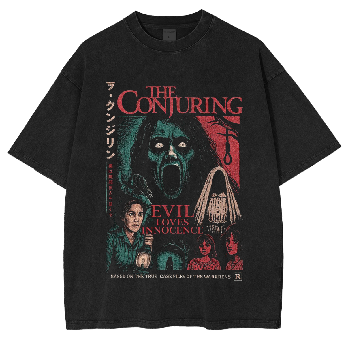 The Conjuring Horror Movie Unisex Washed T-Shirt