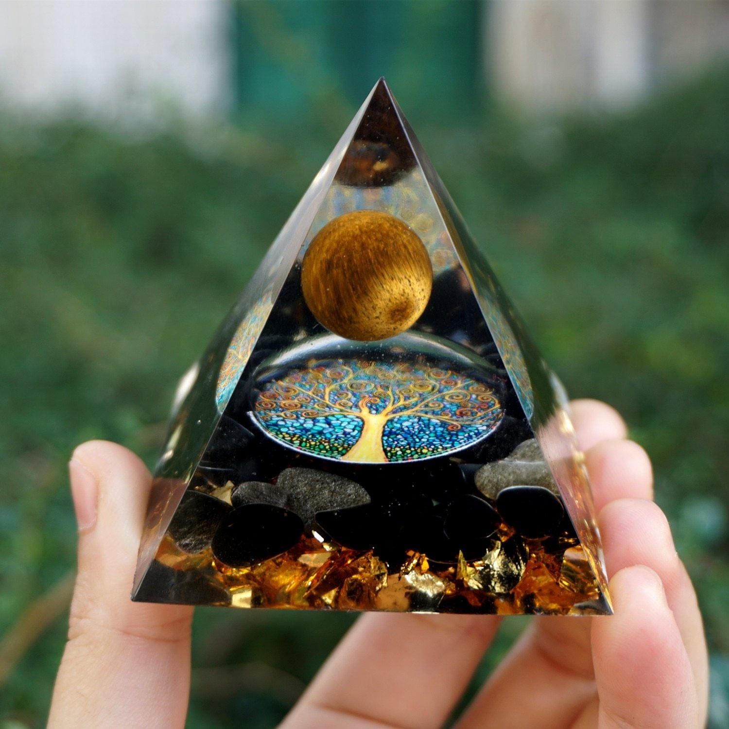 Dark Tree of Life Orgone Pyramid - Chakra Meditation – Jvncf