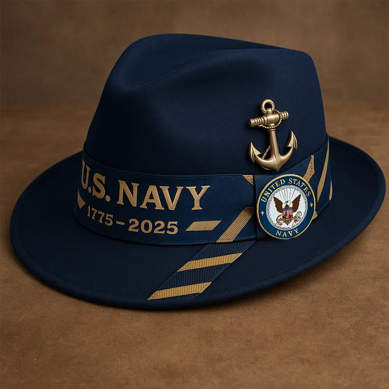 Navy Fedora Hat – jojogoldie