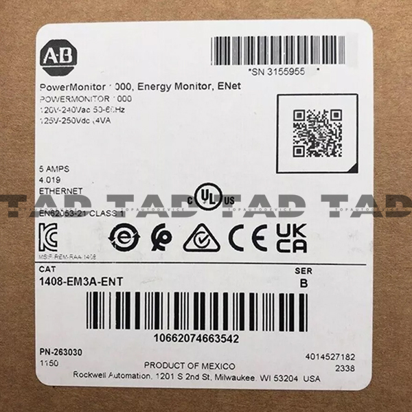 Allen-Bradley 1408-EM3A-ENT PowerMonitor 1000, Energy Monitor, ENet ...