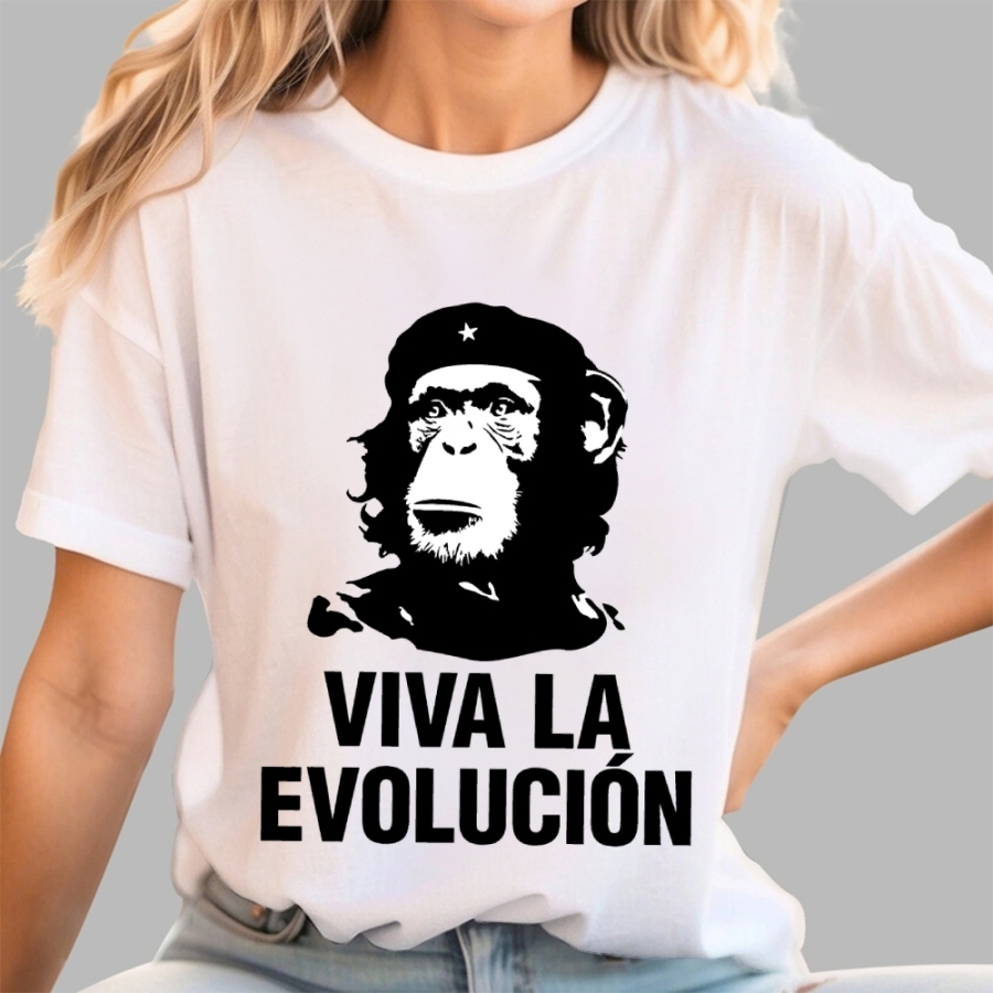 Marxist Evolution Funny Chimpanzee Monkey Che Guevara Parody Slogan Ge