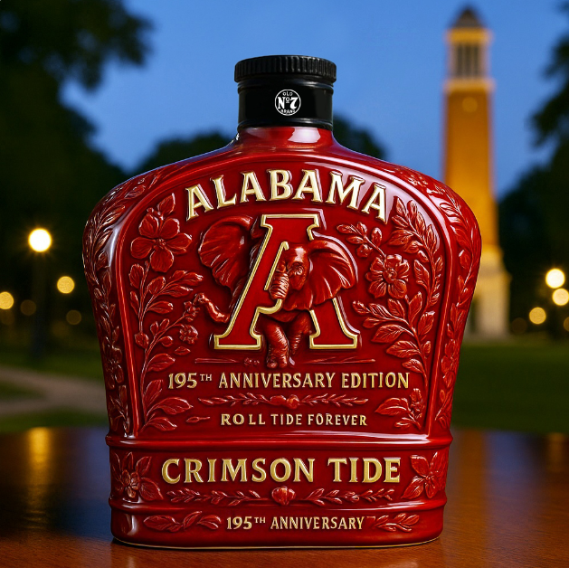 BAMA CRIMSON TIDE 195th Anniversary Whiskey Bottle – tophotshop