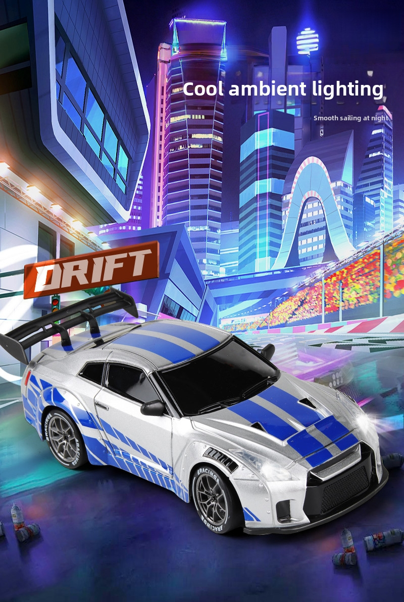 🚗🔧 Remote-Controlled Drift Car, 1:24 Scale RC Car with LED Lights, 2