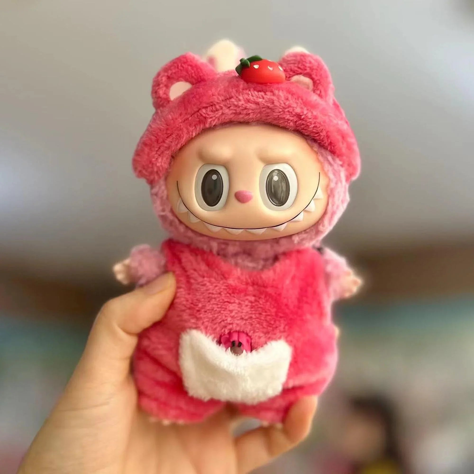 Strawberry Bear Keychain for LABUBU
