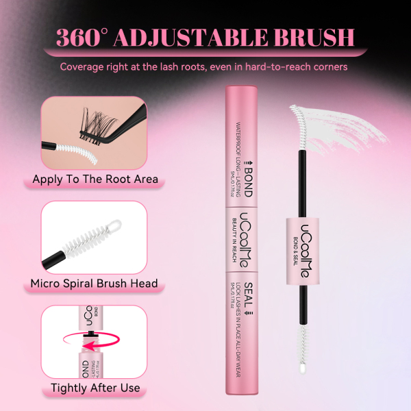 uCoolMe Invisible Band Venus (Short) Lash Extension Kit with Bottom Lashes