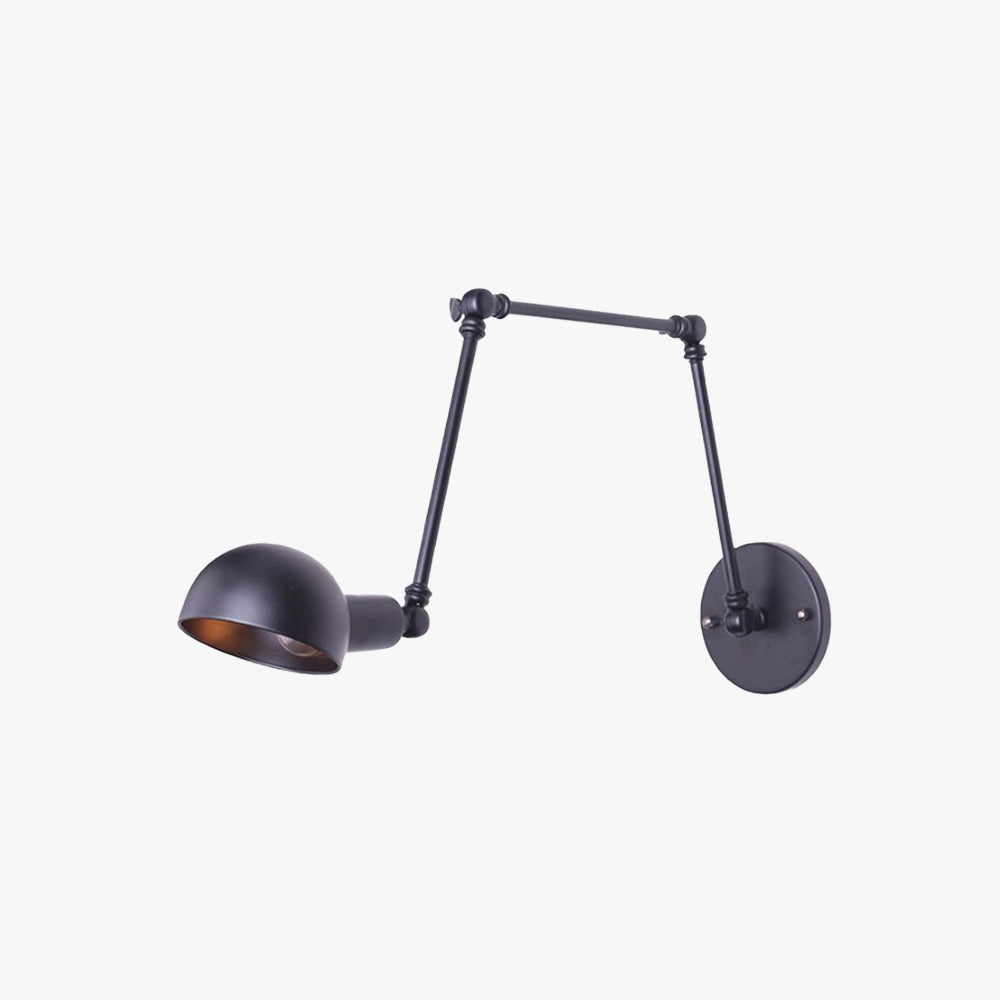 Brady Black adjustable wall light