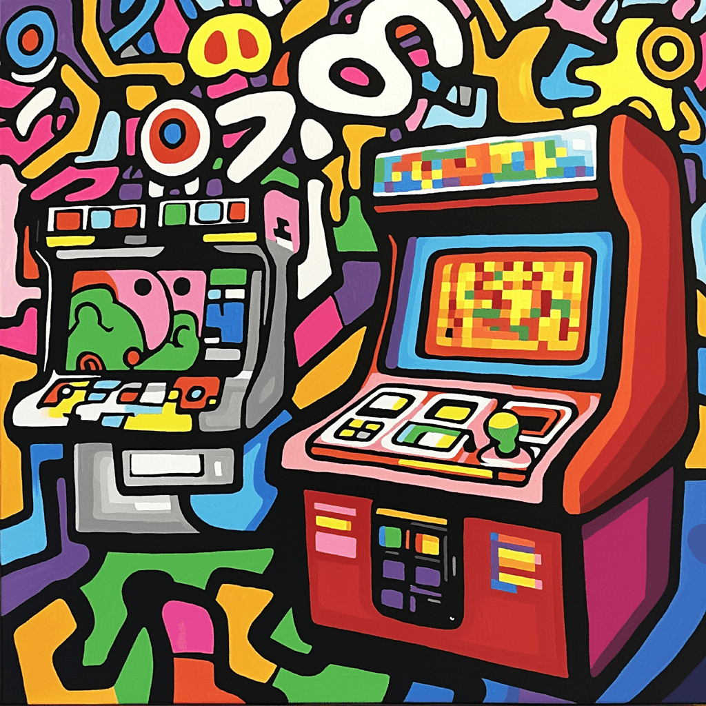 Keith Haring Inspired Retro Arcade Dream - DIY Painting By Numbers Kit ...