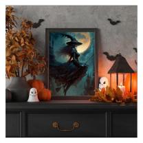 Magical Halloween Night Witch Paint By Numbers Kit – Artistry Rack