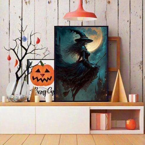 Magical Halloween Night Witch Paint By Numbers Kit – Artistry Rack