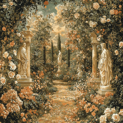 Leonardo da Vinci Inspired Renaissance Garden Enigma - DIY Painting By ...