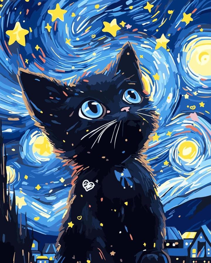 Dreamy Kitty Art Paint By Number Kit – Artistry Rack