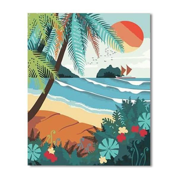 4 Piece Global Scenic Paint By Numbers Kit – Artistry Rack