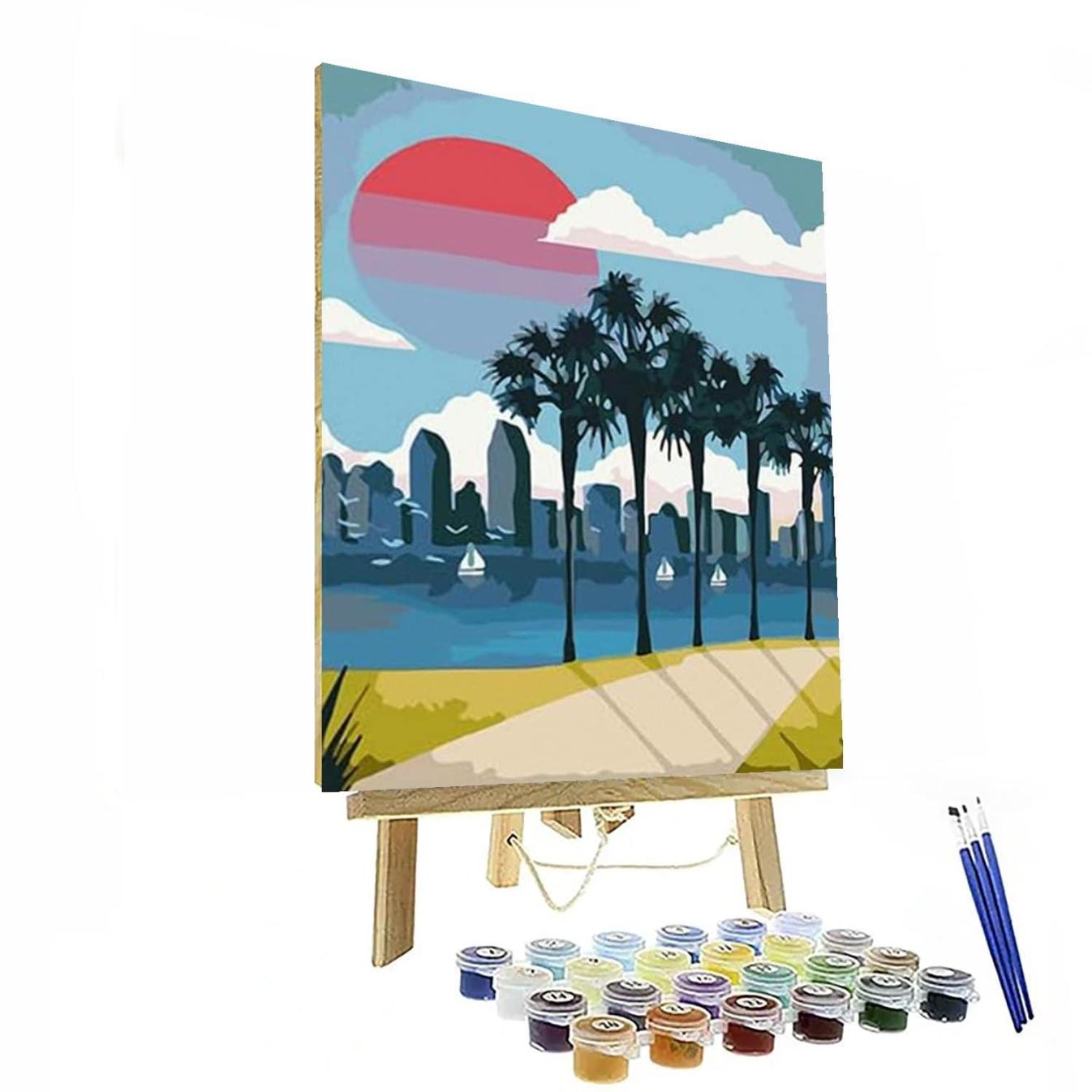 4 Piece Global Scenic Paint By Numbers Kit – Artistry Rack