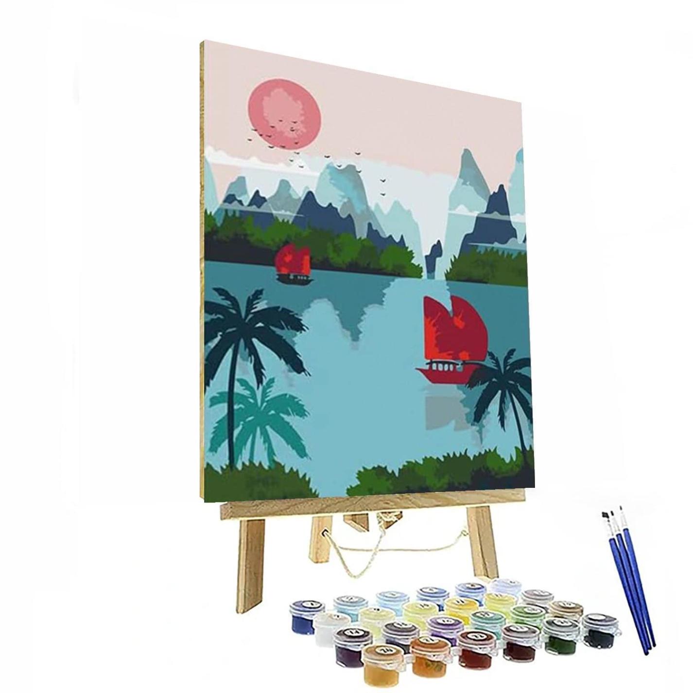 4 Piece Global Scenic Paint By Numbers Kit – Artistry Rack