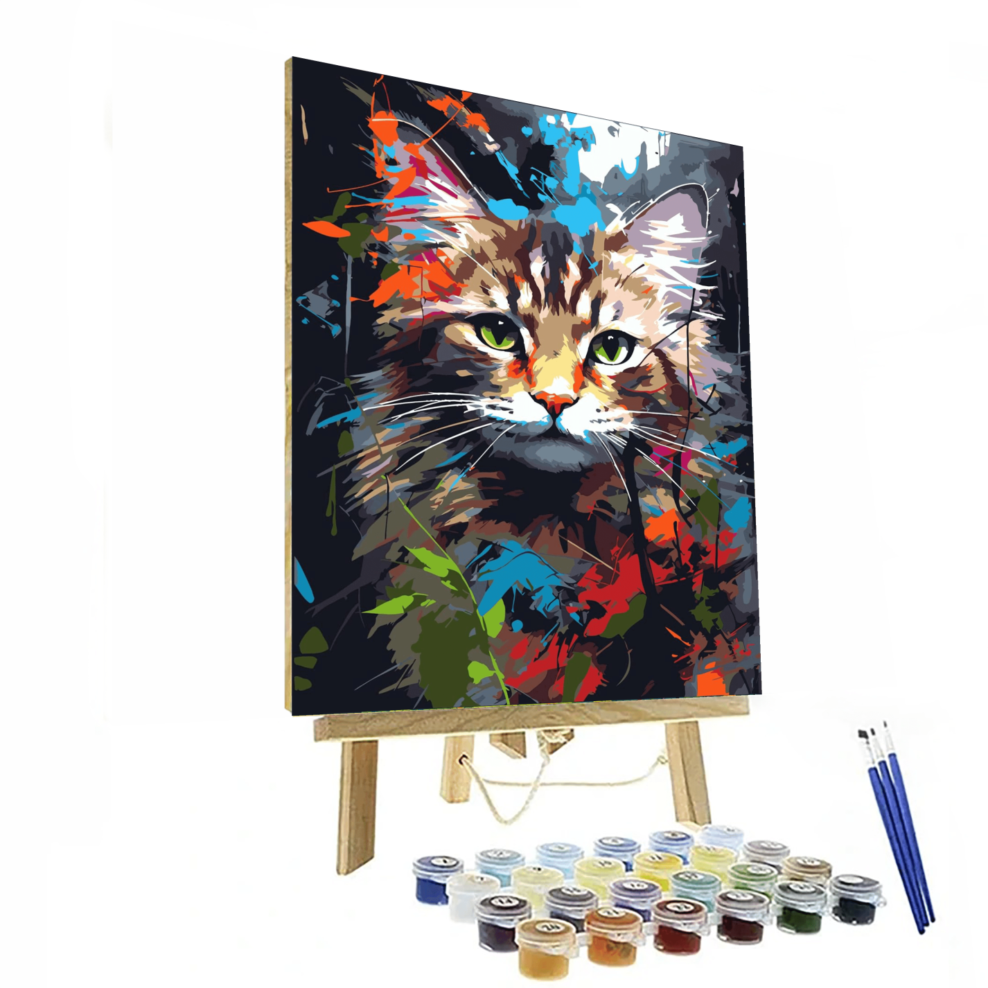 Abstract Kitten Art Paint By Number Kit – Artistry Rack