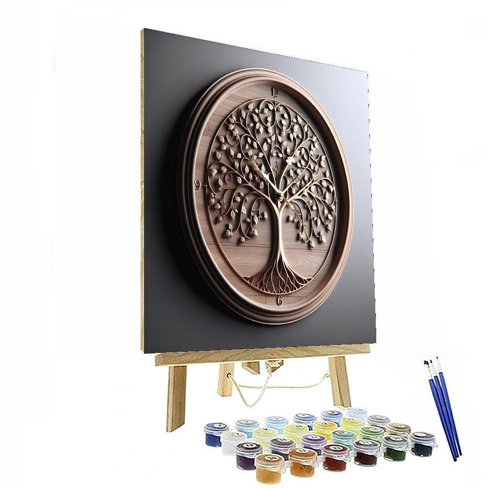 Enchanted Arbor Wall Clock - DIY Painting By Numbers Kit – Artistry Rack