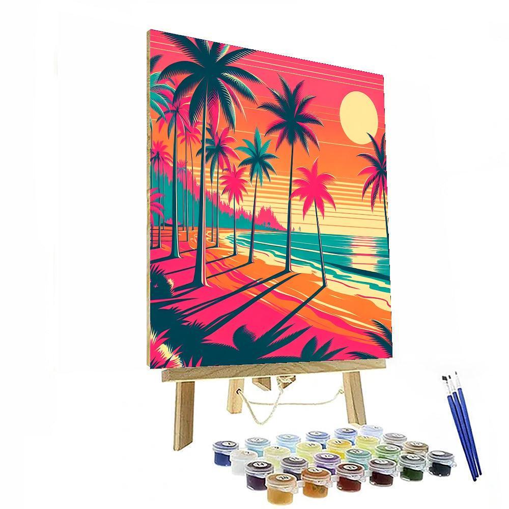 Retro Tropical Vibes - DIY Painting By Numbers Kit – Artistry Rack
