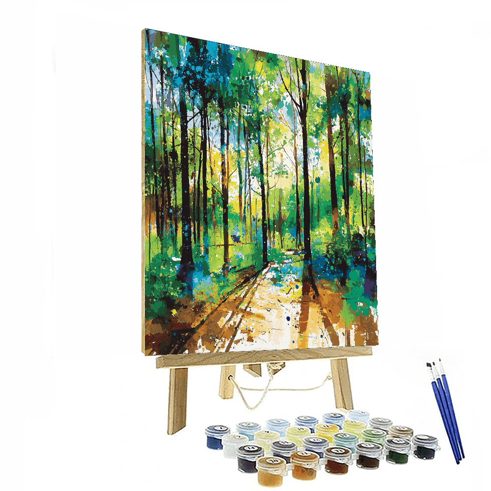 Jackson Pollock Inspired Abstract Woodland Symphony - DIY Painting By ...