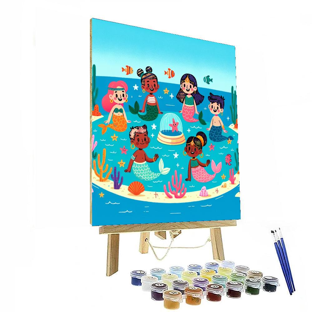 Magical Merfolk Lagoon - DIY Painting By Numbers Kit – Artistry Rack