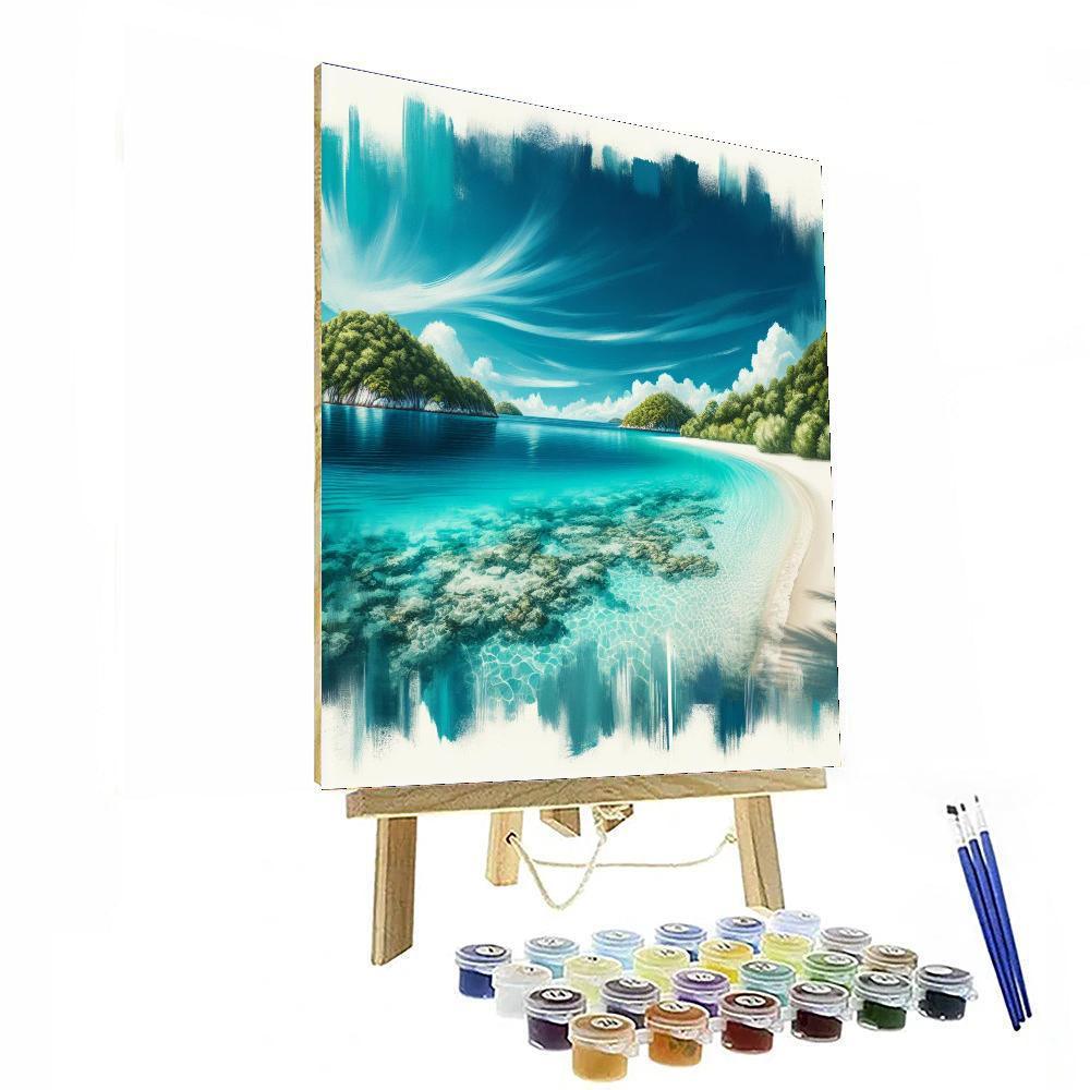 Radiant Coastal Lagoon - DIY Painting By Numbers Kit – Artistry Rack