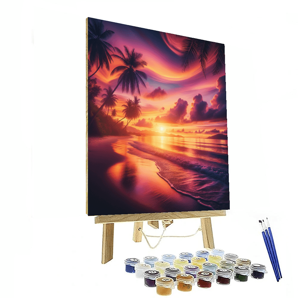 Tropical Sunset Escape - DIY Painting By Numbers Kit – Artistry Rack