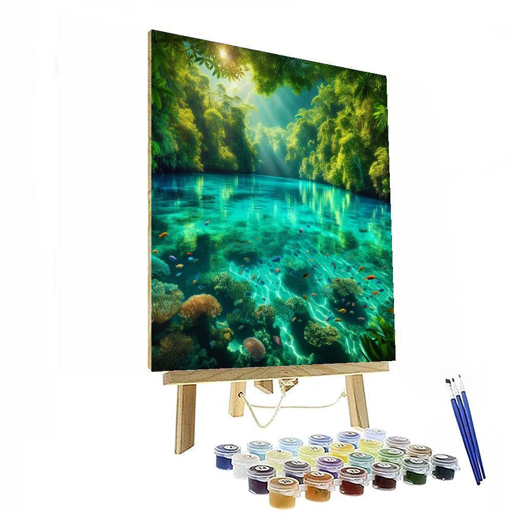 Tropical Lagoon Serenity - DIY Painting By Numbers Kit – Artistry Rack