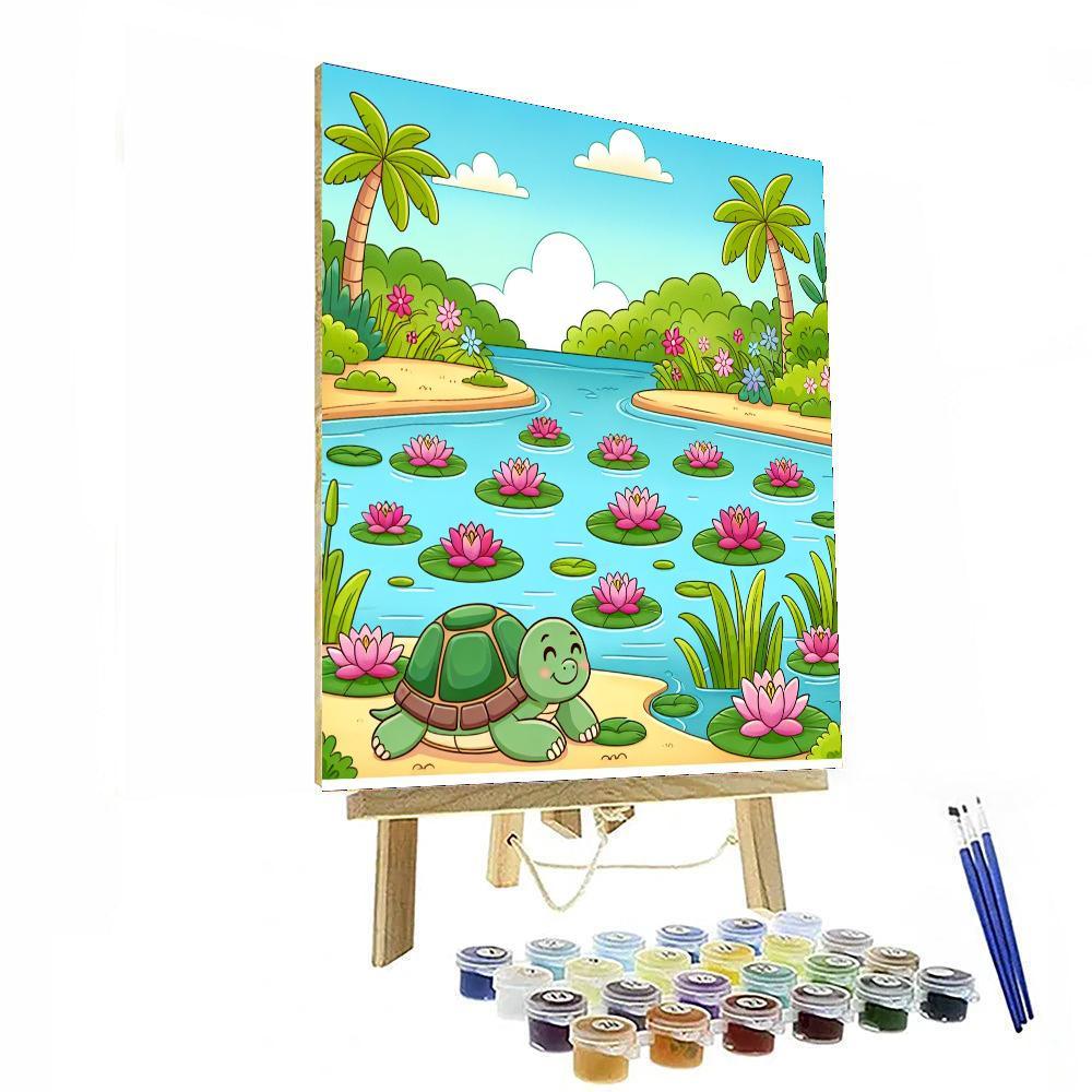 Turtle's Tranquil Lagoon - DIY Painting By Numbers Kit – Artistry Rack
