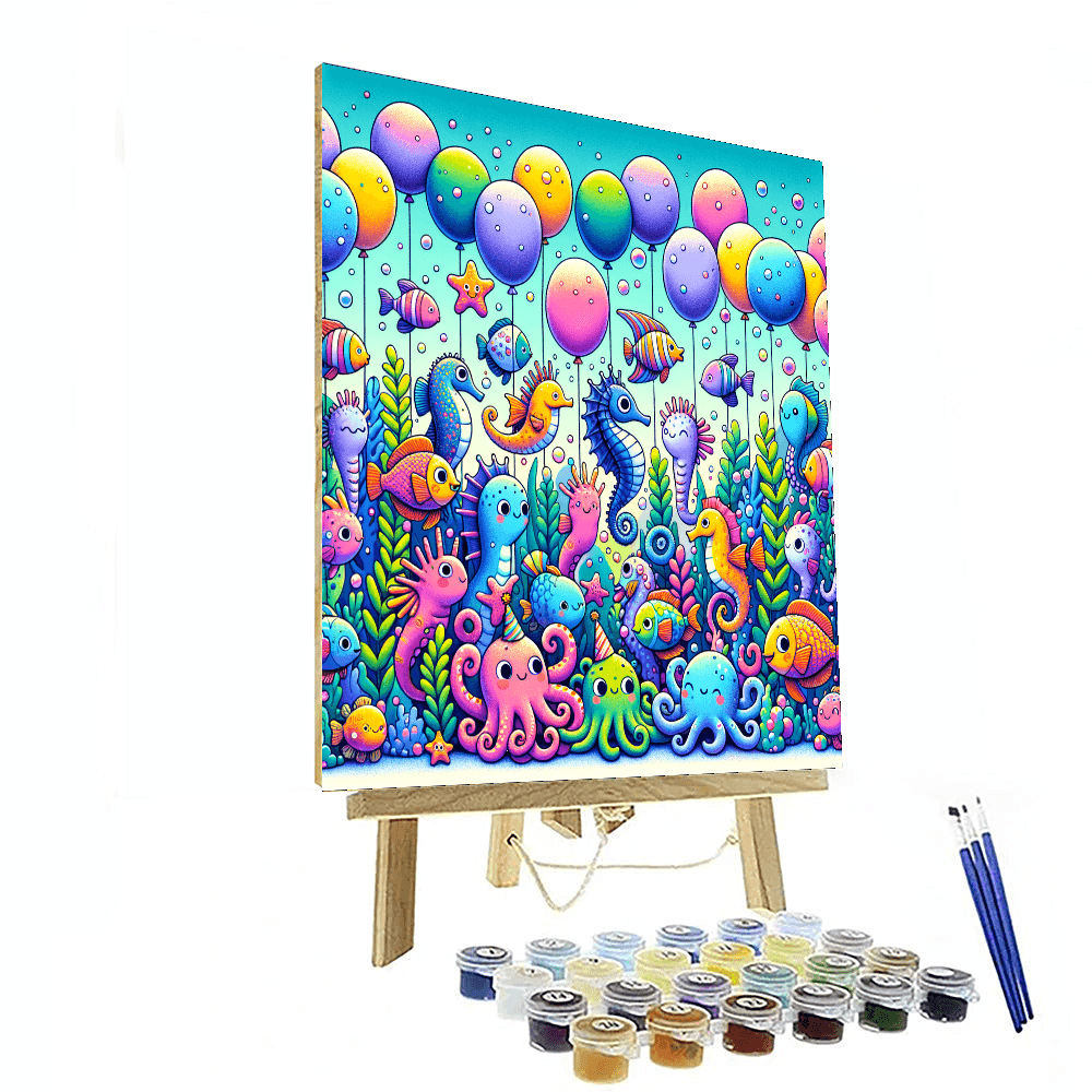 Colorful Undersea Party - DIY Painting By Numbers Kit – Artistry Rack