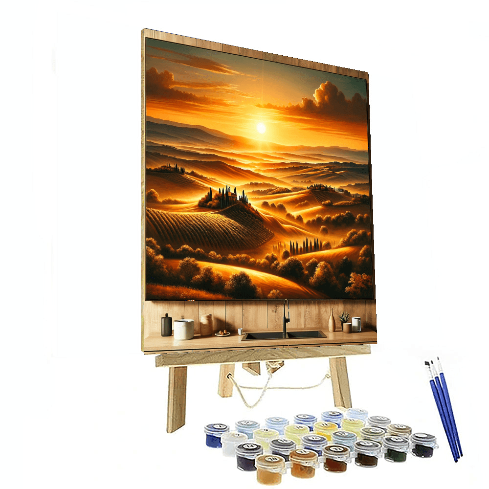 Golden Sunset Over Tuscany - DIY Painting By Numbers Kit – Artistry Rack