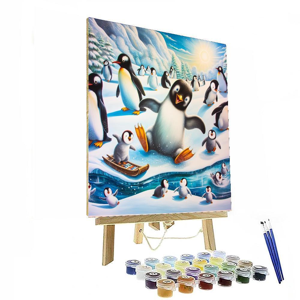 Playful Penguins Parade - DIY Painting By Numbers Kit – Artistry Rack