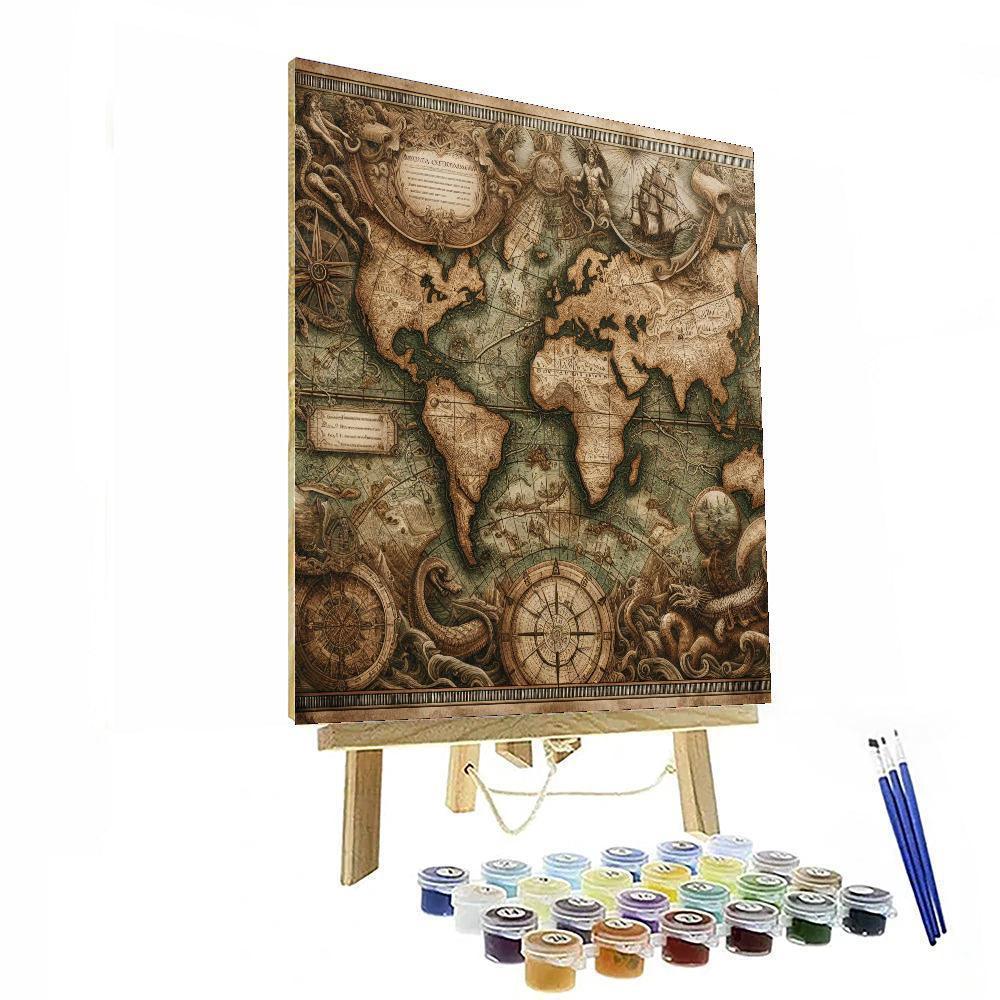 Antique Seafarer's Map - DIY Painting By Numbers Kit – Artistry Rack