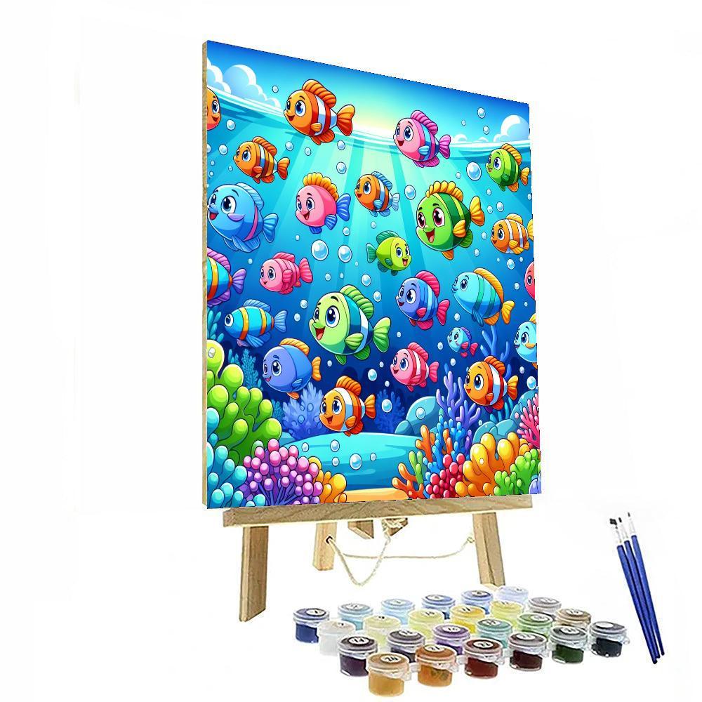Bubbly Fish Parade - DIY Painting By Numbers Kit – Artistry Rack