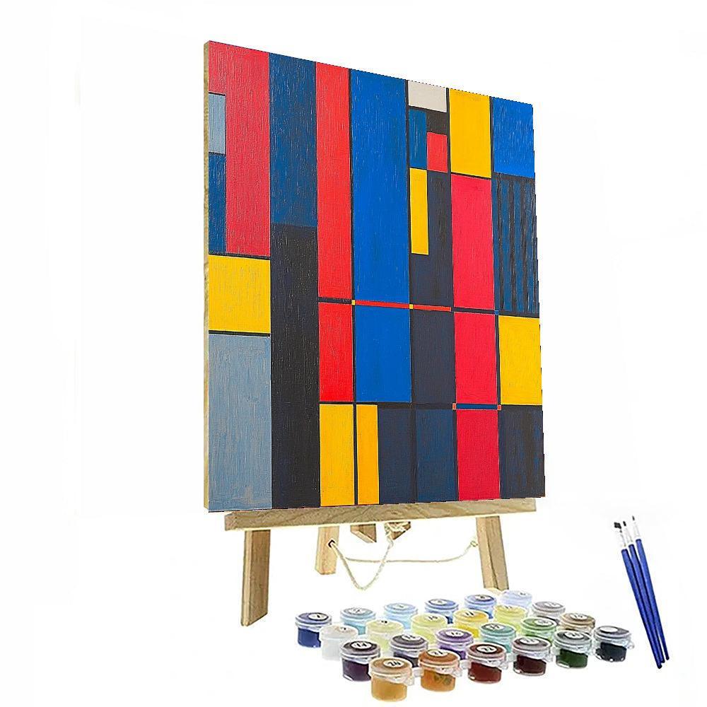 Piet Mondrian Inspired Urban Patterns - DIY Painting By Numbers Kit ...