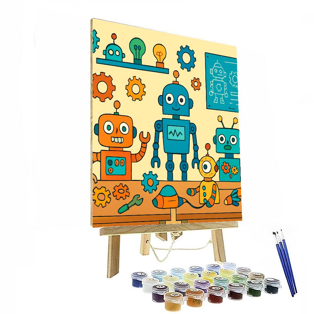 Wacky Robot Invention Lab - DIY Painting By Numbers Kit – Artistry Rack