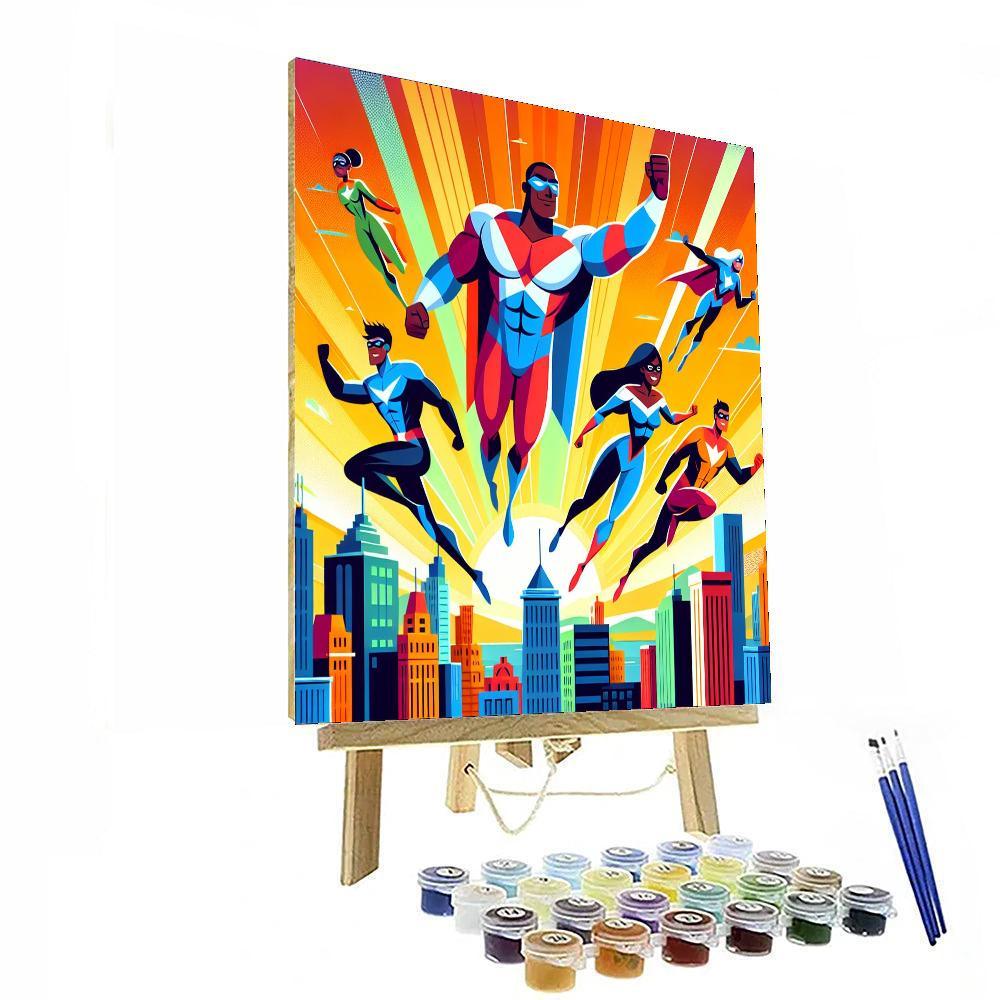 Epic Superhero Adventures - DIY Painting By Numbers Kit – Artistry Rack