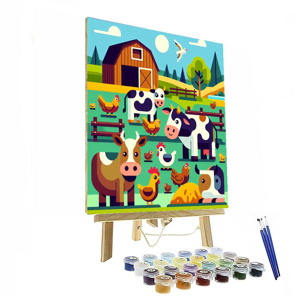 Farmer's Animal Farm - DIY Painting By Numbers Kit – Artistry Rack