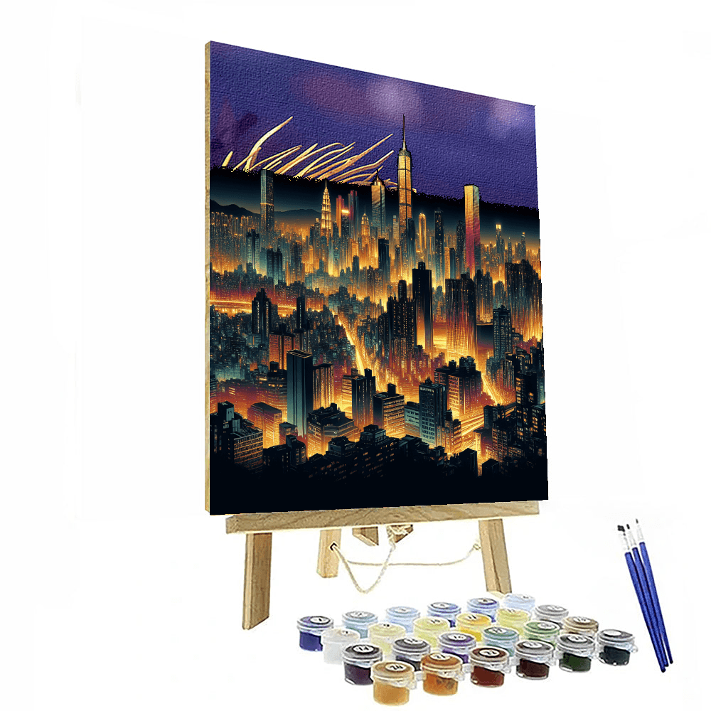 City Skyline Glow - DIY Painting By Numbers Kit – Artistry Rack