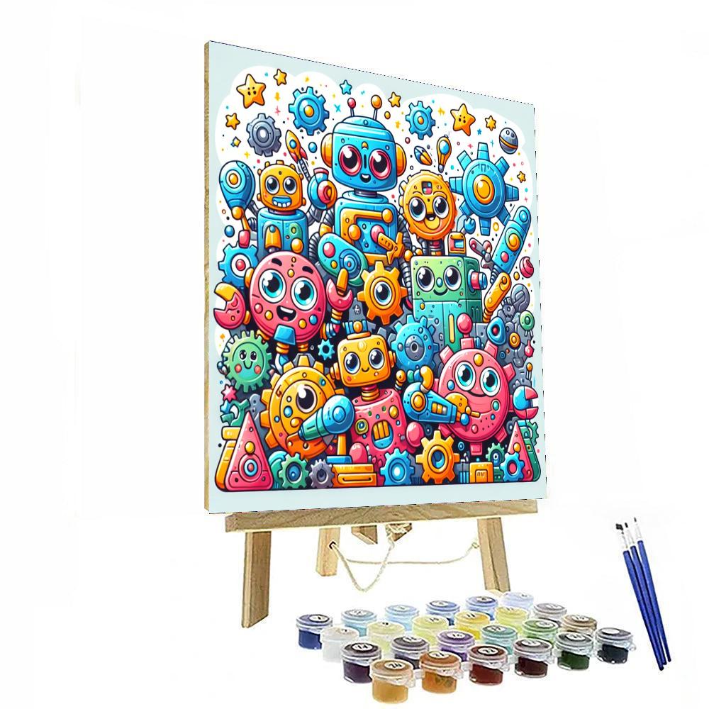 Funky Robot Creations - DIY Painting By Numbers Kit – Artistry Rack