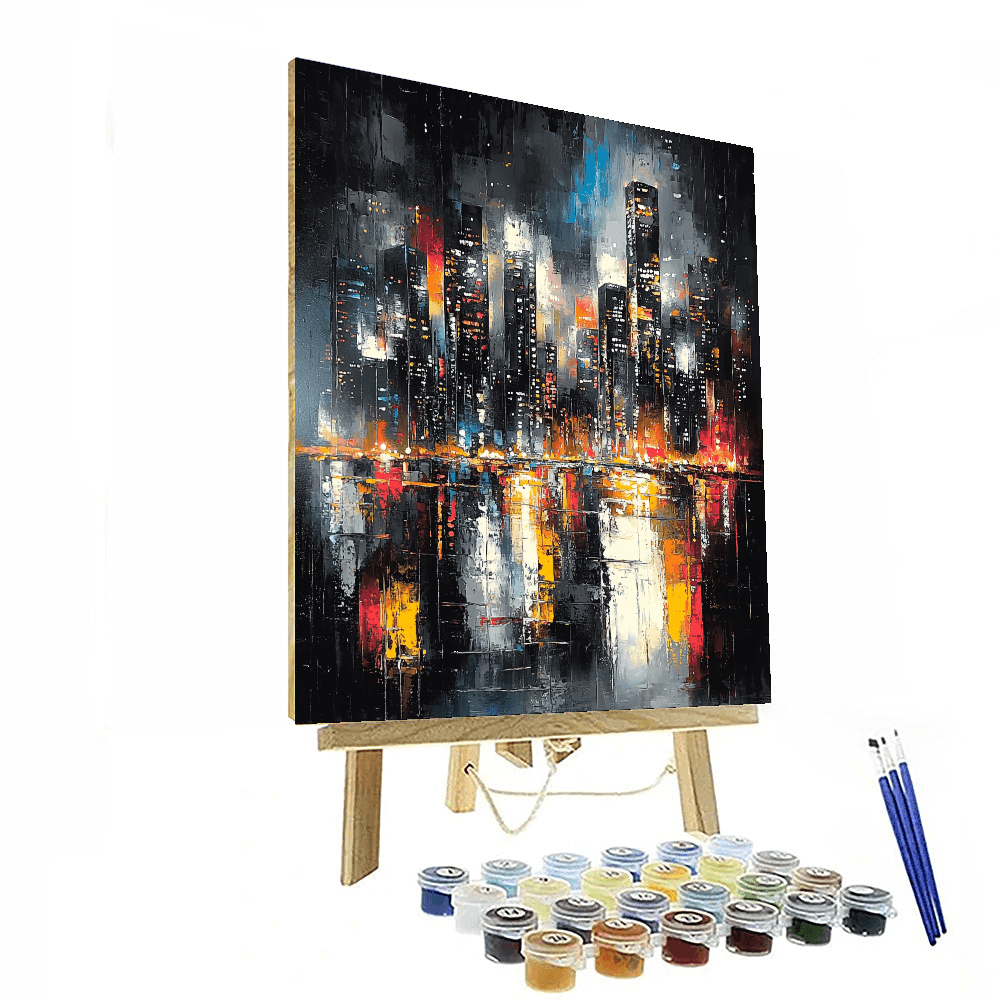 Mondrian Inspired Modernist City Lights - DIY Painting By Numbers Kit ...