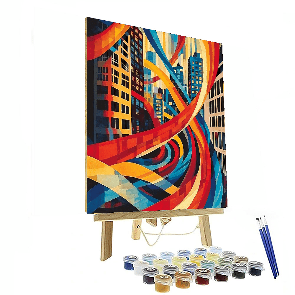 Jackson Pollock Inspired Dynamic City Ribbons - DIY Painting By Numbers ...