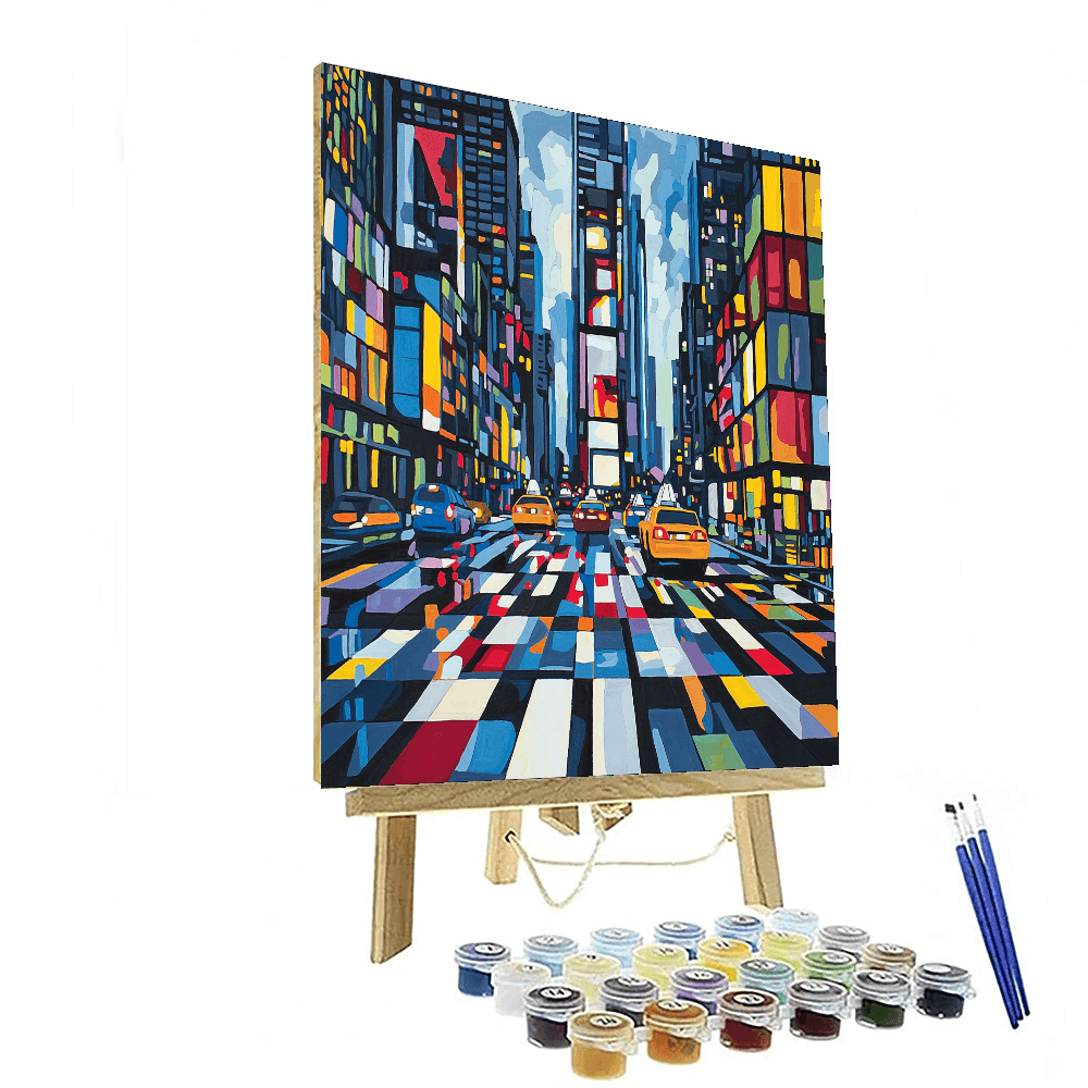 Piet Mondrian Inspired Abstract City Twilight - DIY Painting By Numbers ...