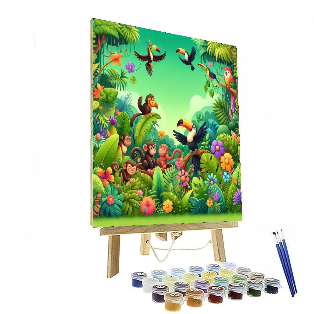 Whimsical Jungle Jamboree - DIY Painting By Numbers Kit – Artistry Rack