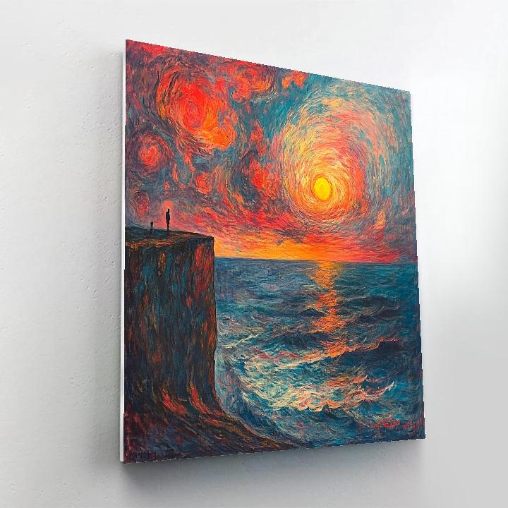 Edvard Munch Inspired Emotional Sunrise - DIY Painting By Numbers Kit ...