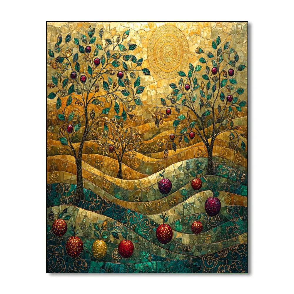 Gustav Klimt Inspired Golden Spiral Orchard - DIY Painting By Numbers ...