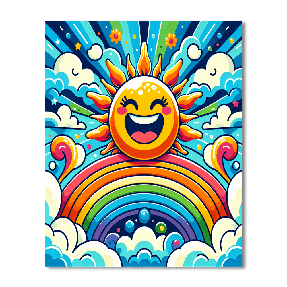 Happy Sunshine and Rainbows - DIY Painting By Numbers Kit – Artistry Rack