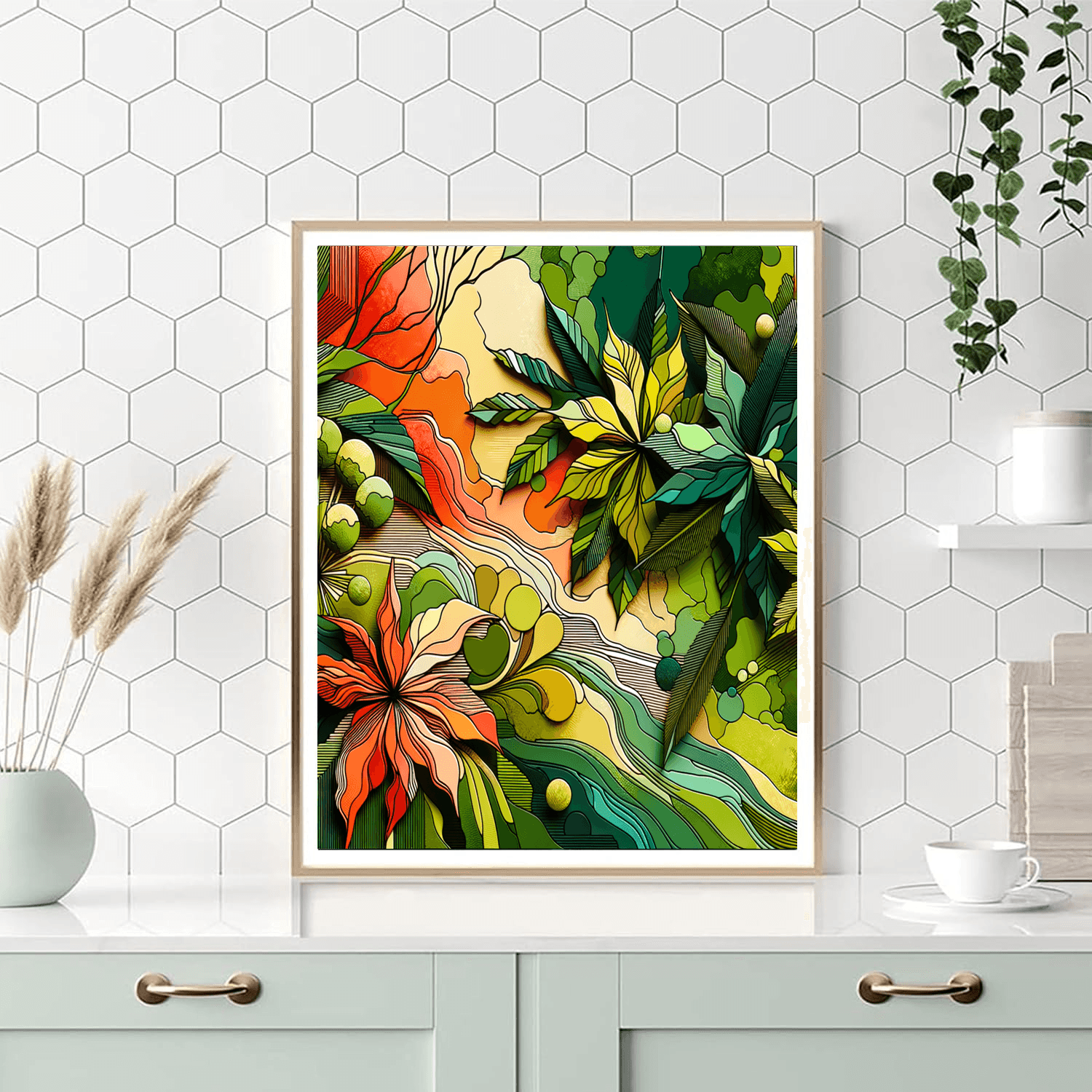 Abstract Jungle Vibes - DIY Painting By Numbers Kit – Artistry Rack