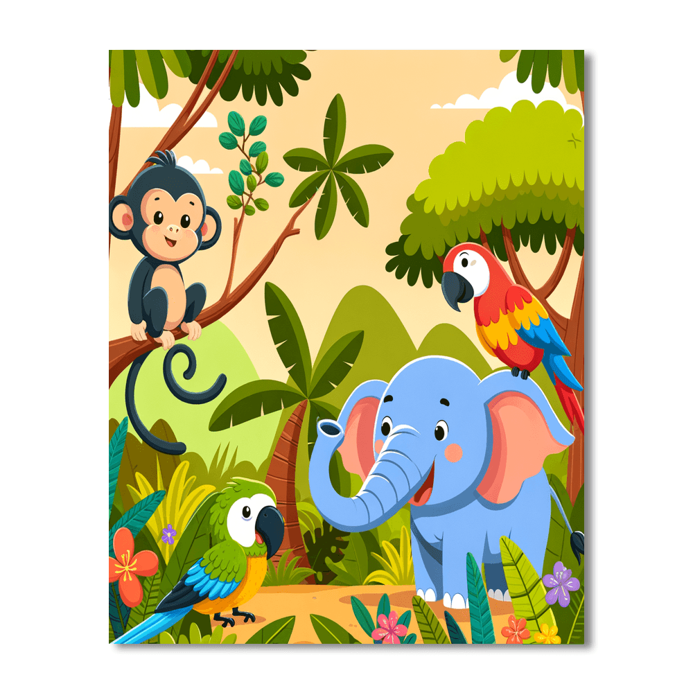 Colorful Jungle Safari - DIY Painting By Numbers Kit – Artistry Rack