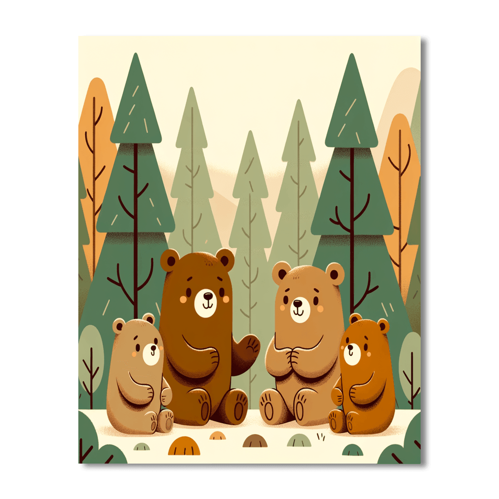 Cuddle Bears Gathering - DIY Painting By Numbers Kit – Artistry Rack