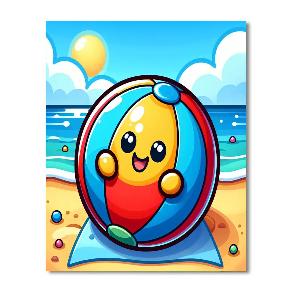 Bouncing Beach Ball - DIY Painting By Numbers Kit – Artistry Rack